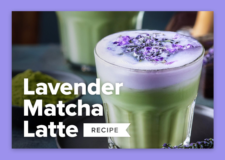 Easy Iced Lemon Lavender Matcha Latte Recipe