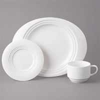 Bon Chef Concentrics White Porcelain Dinnerware - WebstaurantStore