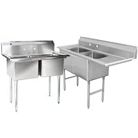 2 Compartment Sink | Double Bowl Stainless Steel Sink
