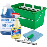 Window Cleaning Supplies: Glass Cleaners, Squeegees, & Washing Kits