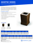 Commercial Zone 724665 ModTec 39 Gallon Old Bronze Square Waste ...