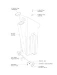 PolyJohn PK01-1000 PolyCan Grey 11 Gallon Portable Urinal with Wheels ...