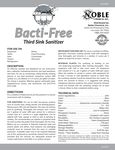 Noble Chemical Bacti-Free 1 Gallon / 128 oz. Third Sink Sanitizer
