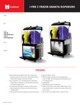 Crathco I-PRO 2M (1206-000) Double 2.9 Gallon Granita / Slushy / Frozen ...