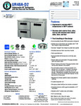 Hoshizaki UR48A-D2 48" Undercounter Refrigerator with 2 Drawers and 1 Door