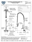 T&S B-2261-12-CR-B Wall Mounted 40 1/4" High Pre-Rinse Faucet with ...