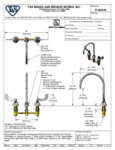 T&S B-2866-08 Easy Install Deck Mount Faucet with 8" Centers, 12 1/8 ...
