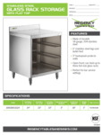 Regency Stainless Steel Flat Top Glass Rack Storage Unit - 23" x 24"