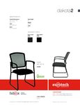 Eurotech 7055SB-BLACK Dakota2 Series Black Mesh Office Side Chair with ...