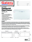 Galaxy CF16HC Commercial Chest Freezer - 15.9 cu. ft.