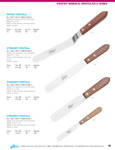 Ateco 1384 4 1/4" Blade Straight Baking / Icing Spatula with Wood Handle
