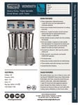 Waring WDM360TX Triple Spindle Three Speed Drink Mixer with Timer ...