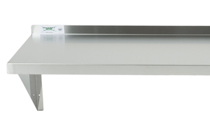 Regency 16 Gauge Stainless Steel 15" x 48" Heavy-Duty Solid Wall Shelf