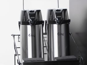 Choice 3-Piece Airpot Merchandising Rack Set with (1) Rack and (2) 2.2 ...