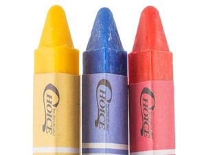 Choice 3 Pack Triangular Kids' Restaurant Crayons in Cello Wrap - 500/Case