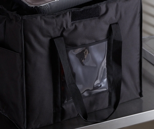 Cambro GBD211417110 Customizable Insulated Black Large Folding Delivery ...