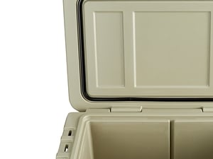 CaterGator CG45TANW Tan 45 Qt. Mobile Rotomolded Extreme Outdoor Cooler ...