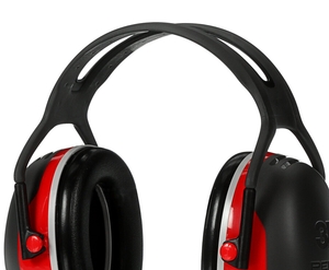 3M X3A PELTOR™ X3 Black / Red Over-the-Head Earmuffs