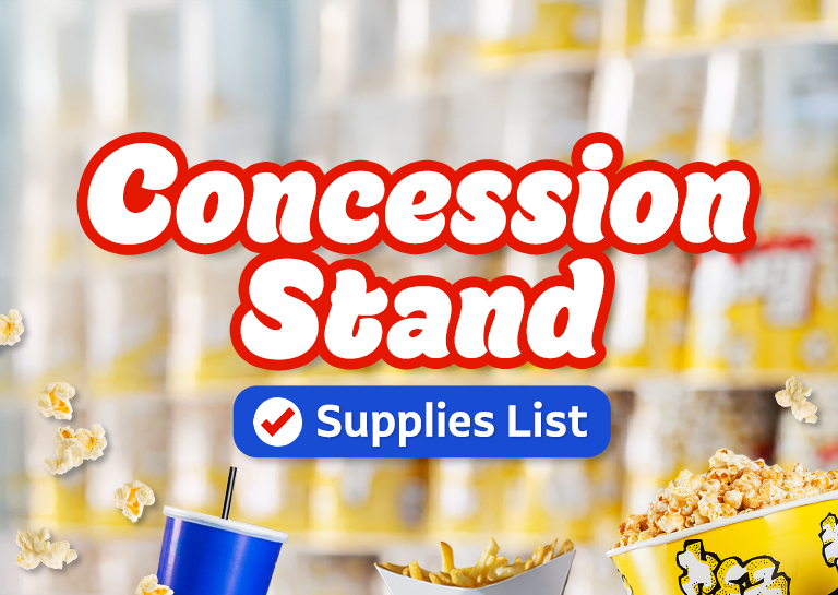 Concession Stand Supplies List: Food, Drinks & Equipment