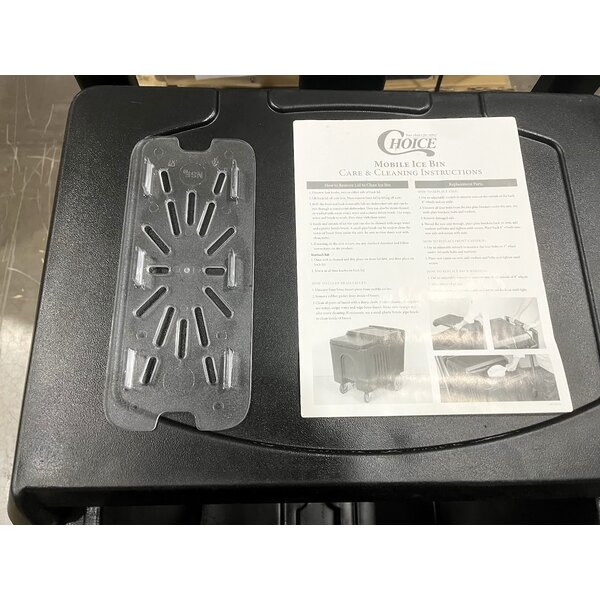 Scratch and Dent Choice 125 lb. Black Mobile Ice Bin