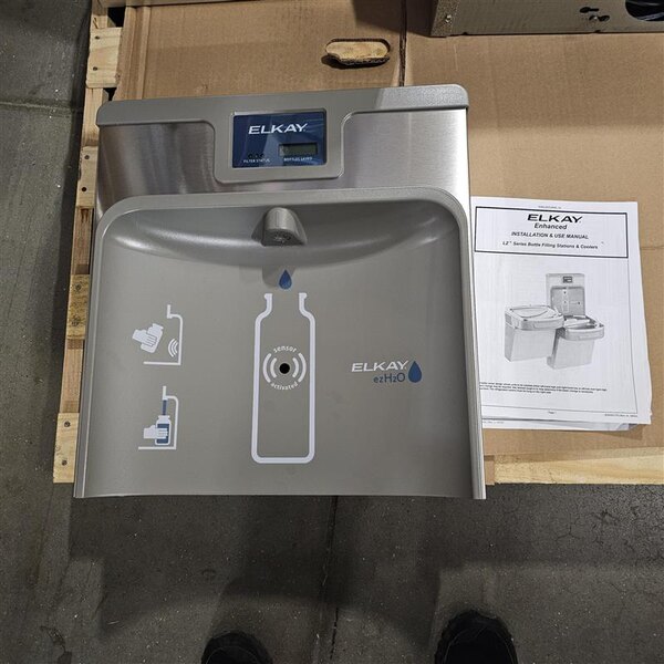 Scratch and Dent Zurn Elkay LZSTL8WSLK ezH20 8 GPH Light Gray Hands ...