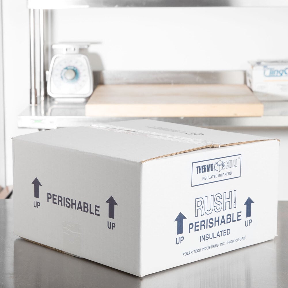 Polar Tech 10" x 10" x 4" Thermo Chill Small Insulated Shipping Container