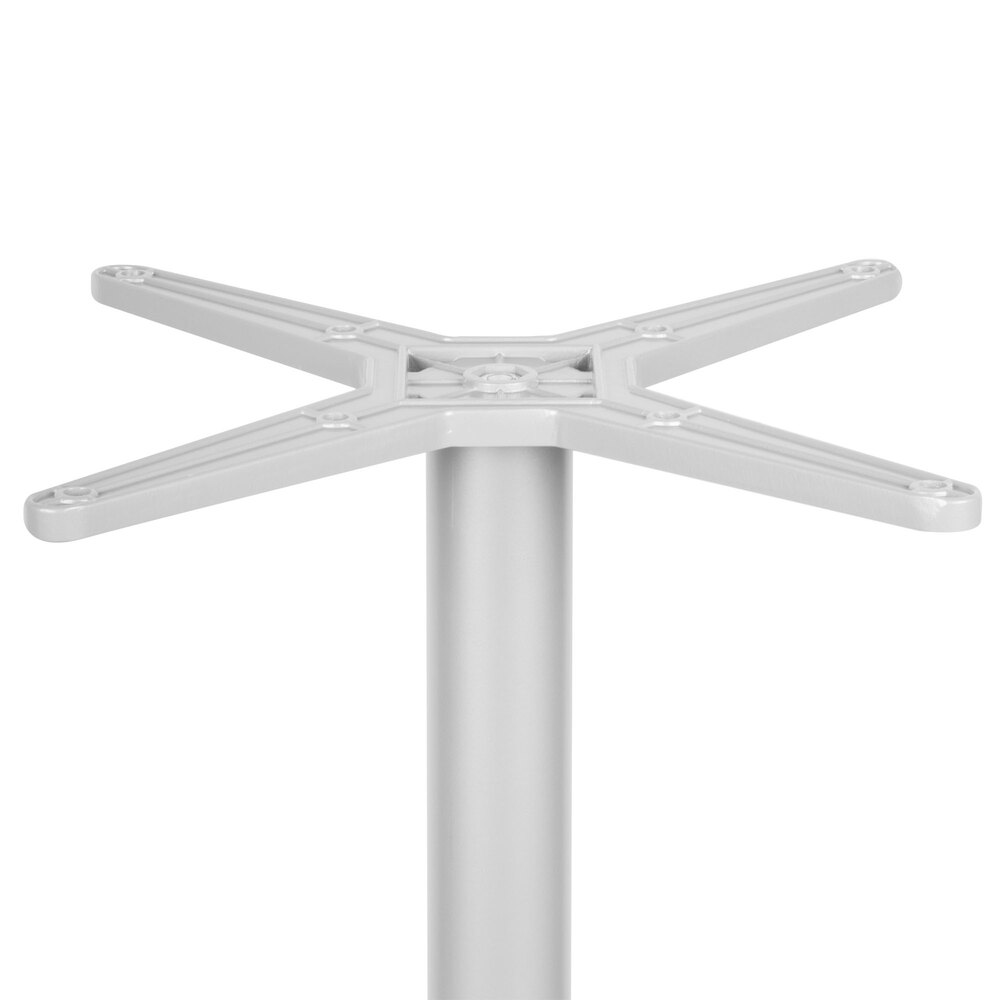 BFM Seating PHTB0022SVT Margate Outdoor / Indoor Bar Height Silver End ...