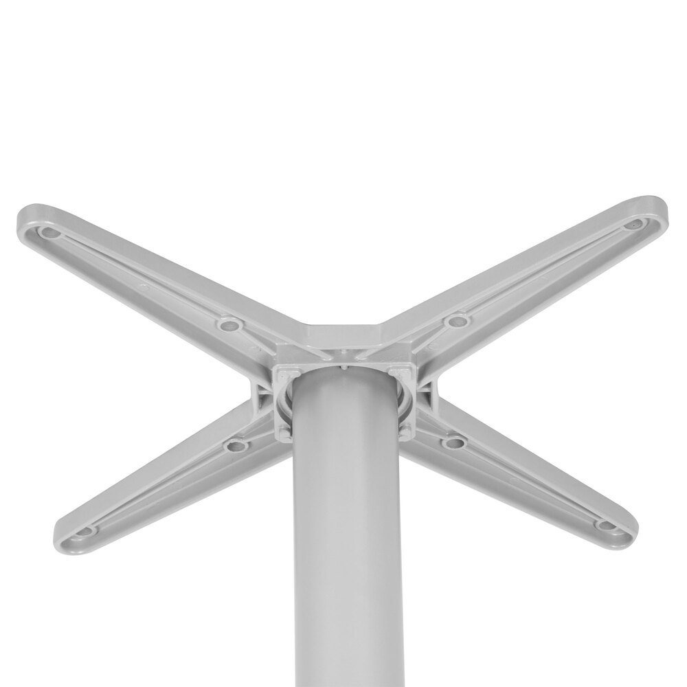 BFM Seating PHTB0022SVT Margate Outdoor / Indoor Bar Height Silver End ...