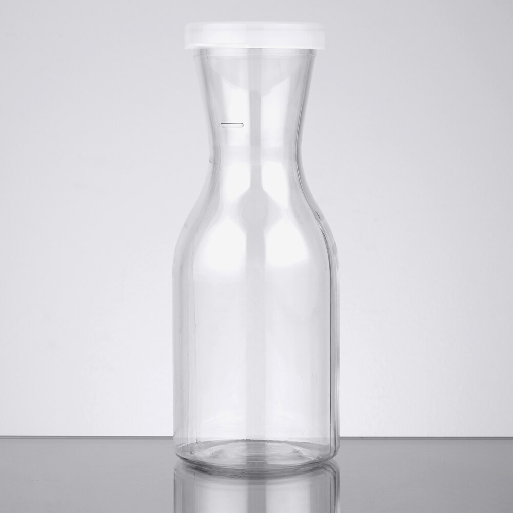 Cambro Plastic Beverage Decanter with Lid - 8.5 oz.