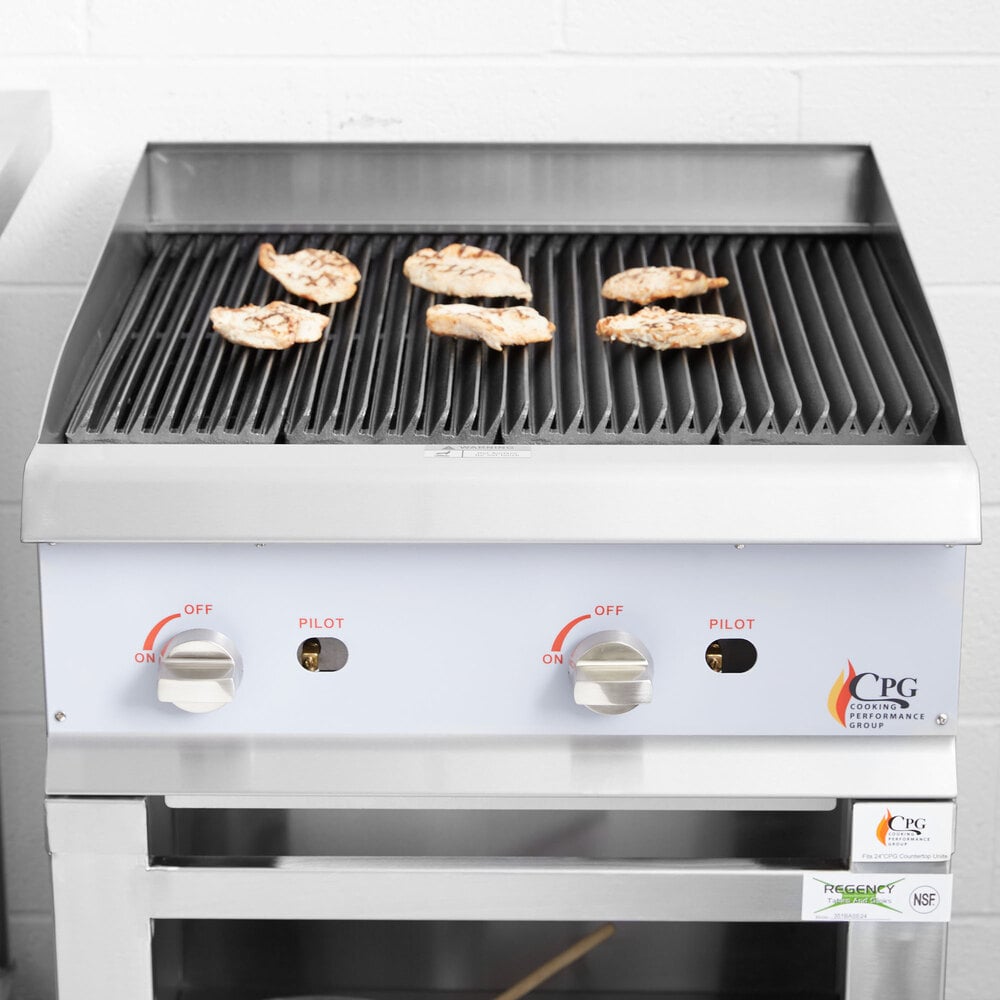 Cooking Performance Group CBR24 24" Gas Countertop Radiant Charbroiler ...