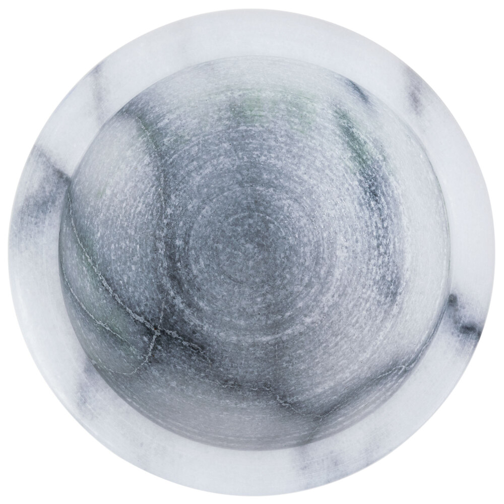 White Marble Mortar and Pestle Set | WebstaurantStore