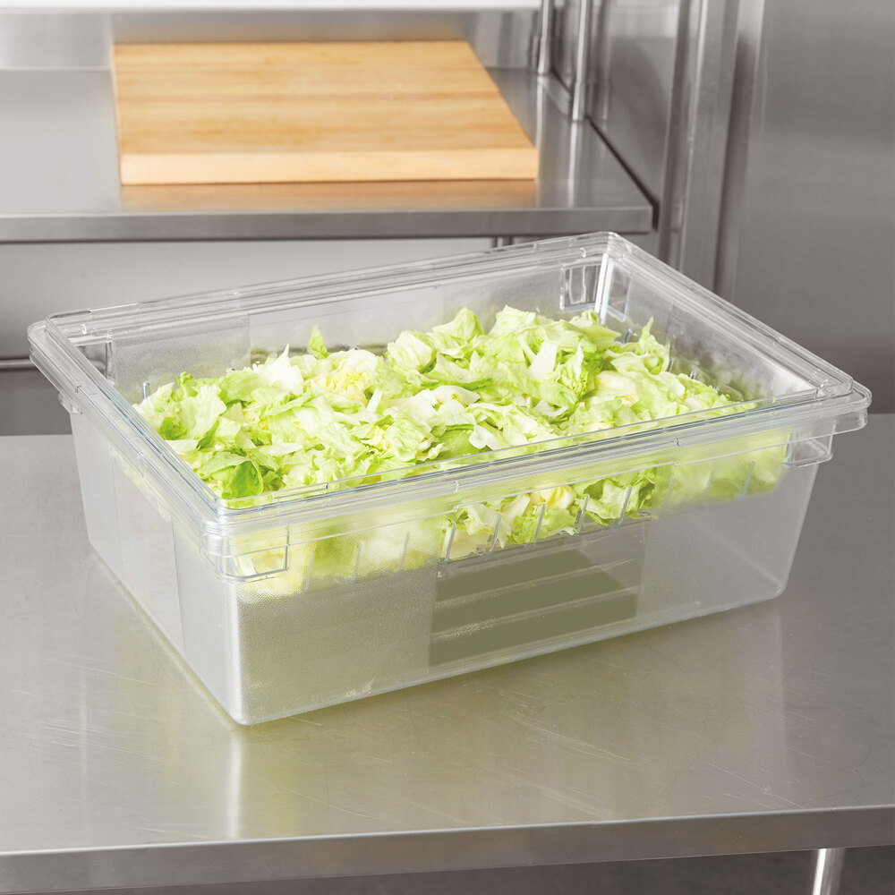 Rubbermaid FG330300CLR 26" x 18" x 5" Clear Colander / Drain Tray