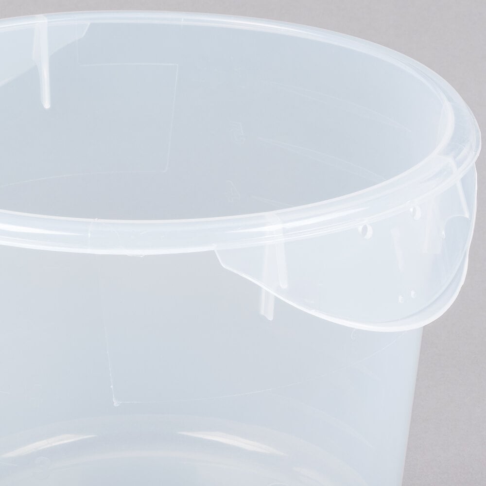 Rubbermaid FG572324CLR 6 Qt. Translucent Round Food Storage Container