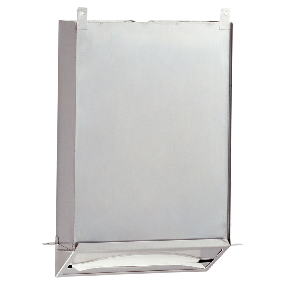 Bobrick B-318 Recessed C Fold or Multifold Paper Towel Dispenser