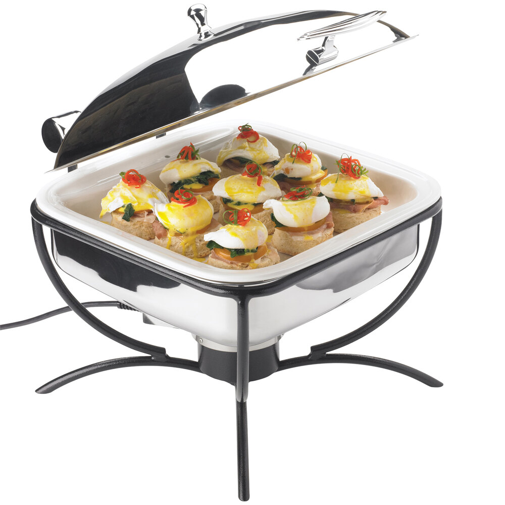 Vollrath 46112 Black Wire Chafer Stand for 6 Qt. Square Intrigue ...