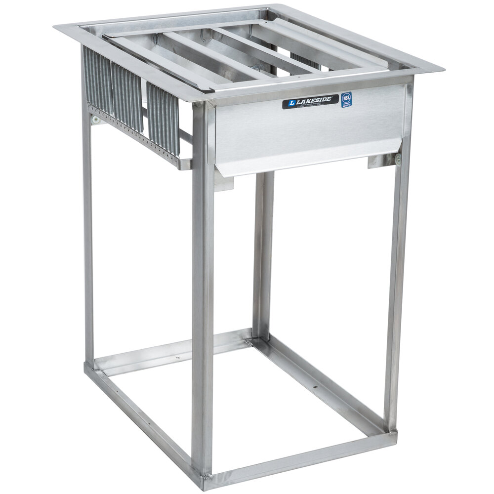 Lakeside 976 Stainless Steel Drop-In Tray Rack Dispenser - 23 1/4" x 19 ...