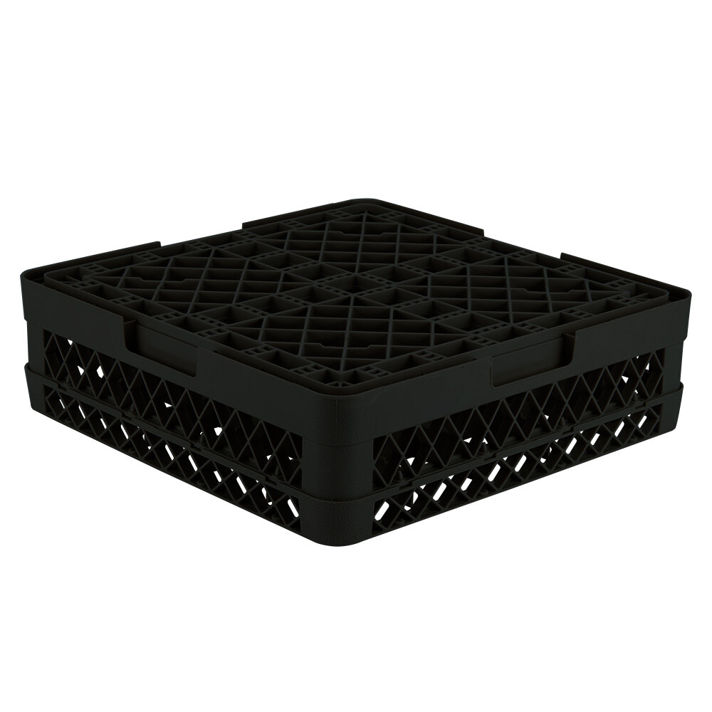 Vollrath TR6B Traex® Full-Size Black 25-Compartment 4 13/16" Glass Rack