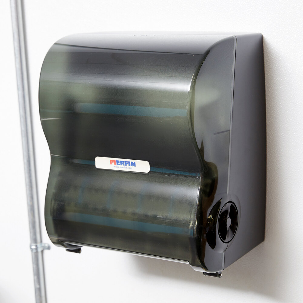 Merfin 1060 Black Hands Free Roll Towel Dispenser