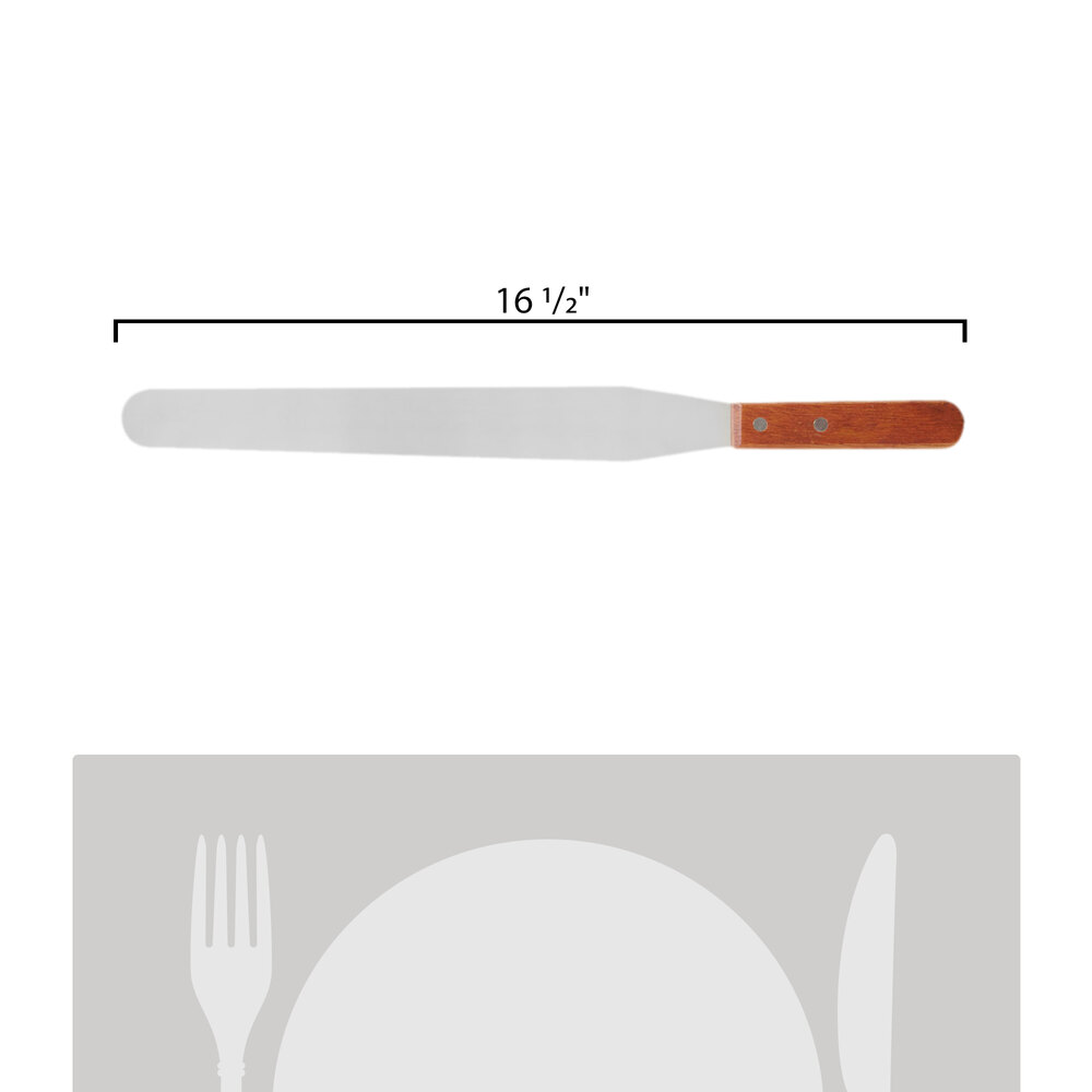 12" Blade Straight Baking / Icing Spatula with Wood Handle