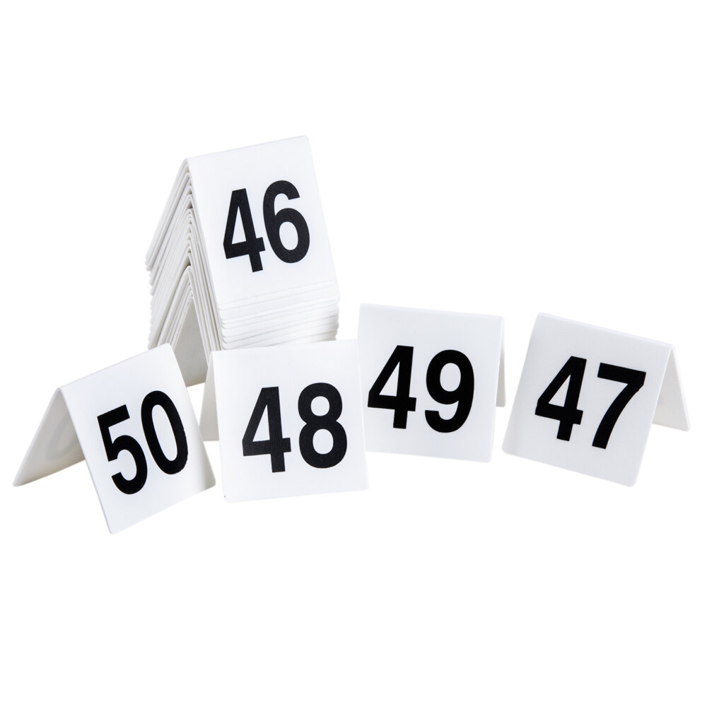 GET NUM-26-50 Numbers 26 Through 50 Table Tent Number