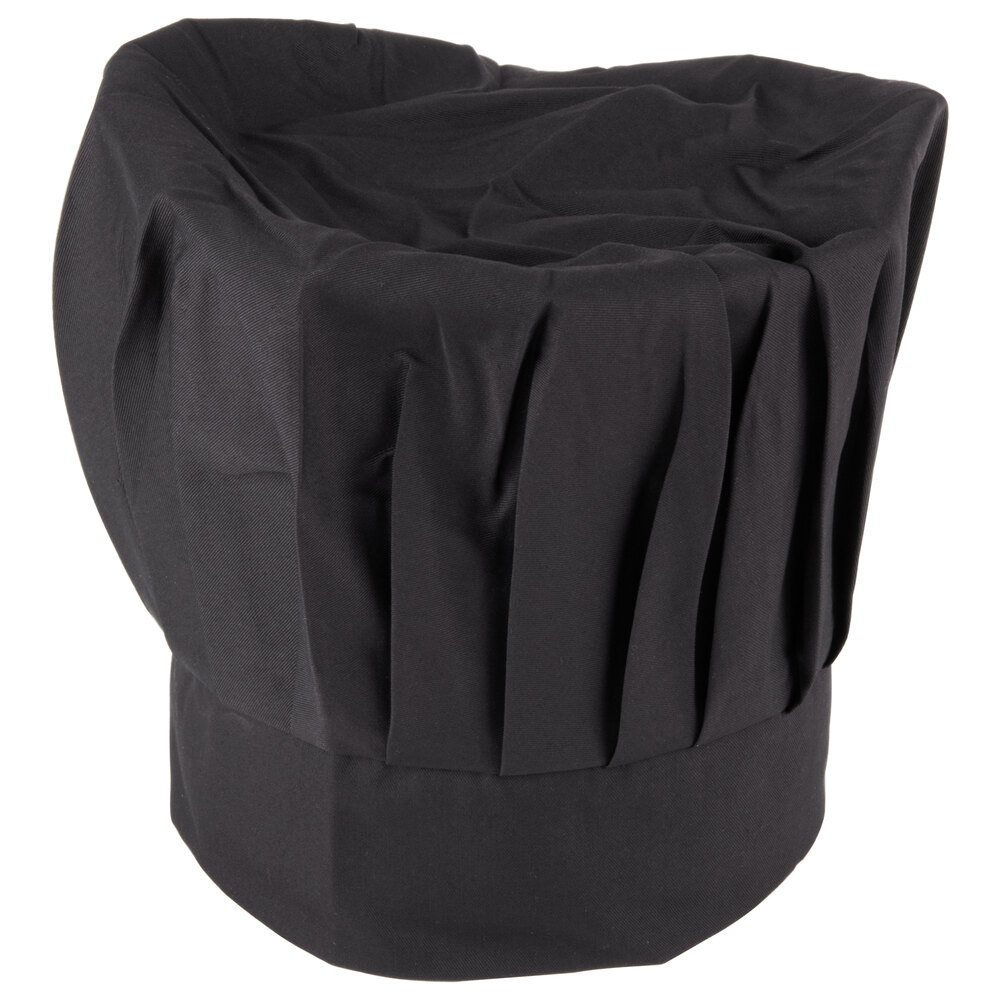 Chef Revival H400BK 13" Black Poly-Cotton Blend Chef Hat with ...