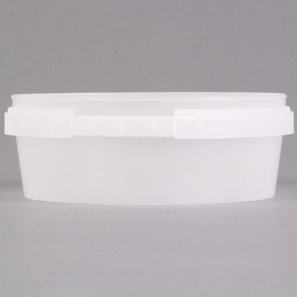 8 oz. Clear Tamper Evident Safe Lock Deli Container - 500/Case