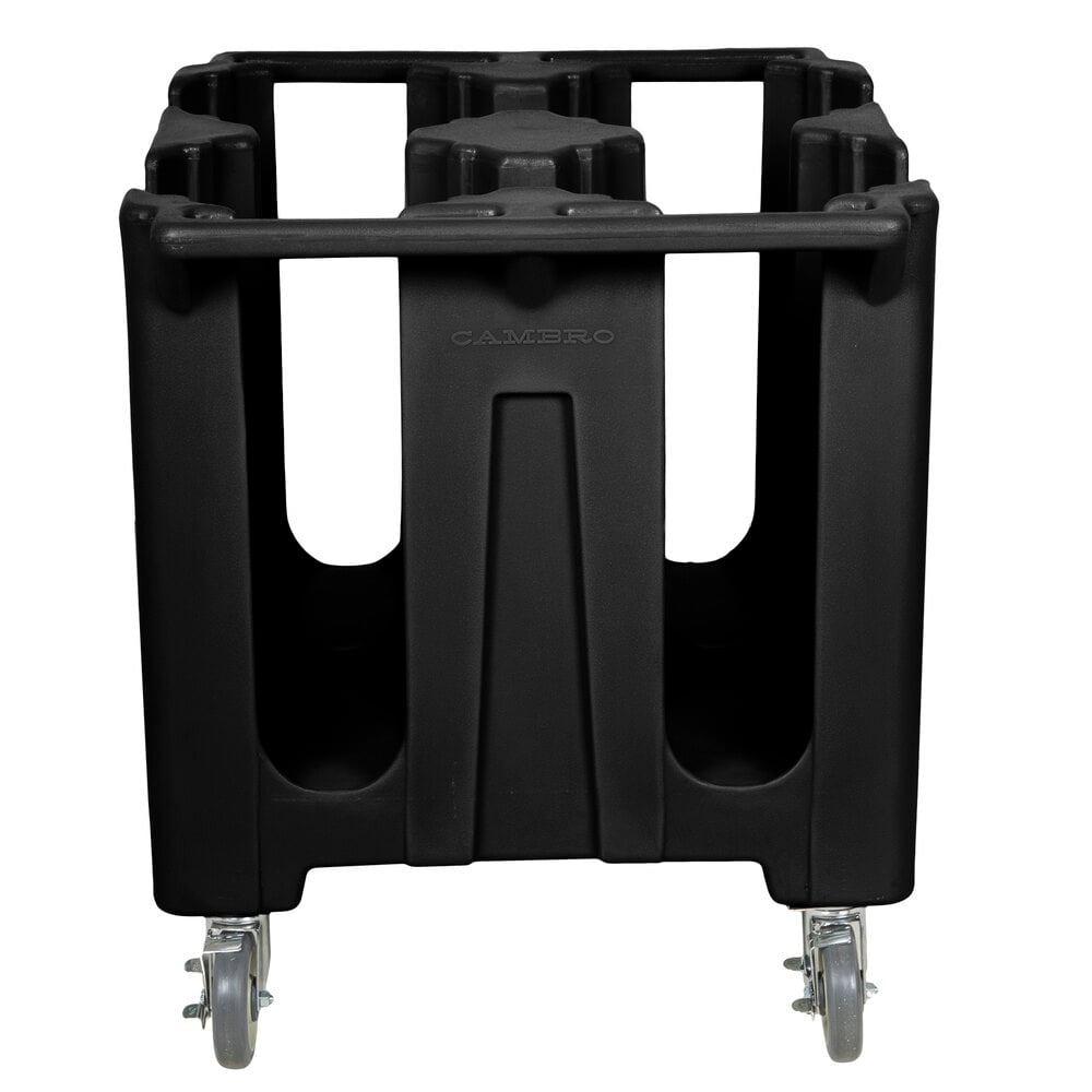 Cambro DC1225110 Poker Chip Black Dish Dolly / Caddy with Vinyl Cover ...