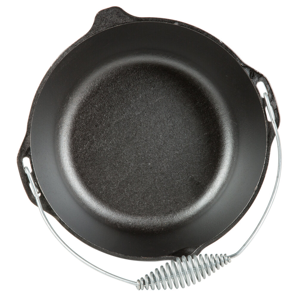 Lodge L10DO3 7 Qt. Pre-Seasoned Cast Iron Dutch Oven with Spiral Bail ...