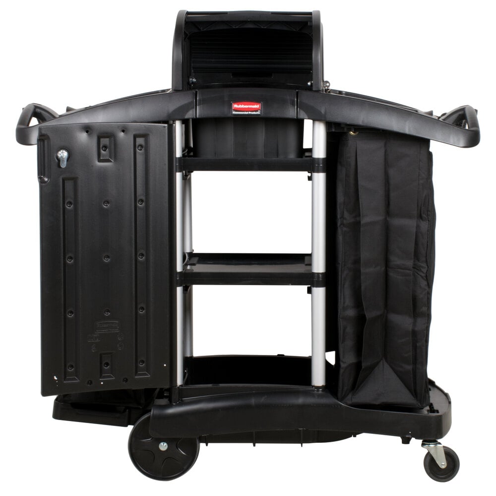 Rubbermaid FG9T7800BLA Executive High Security Housekeeping Cart