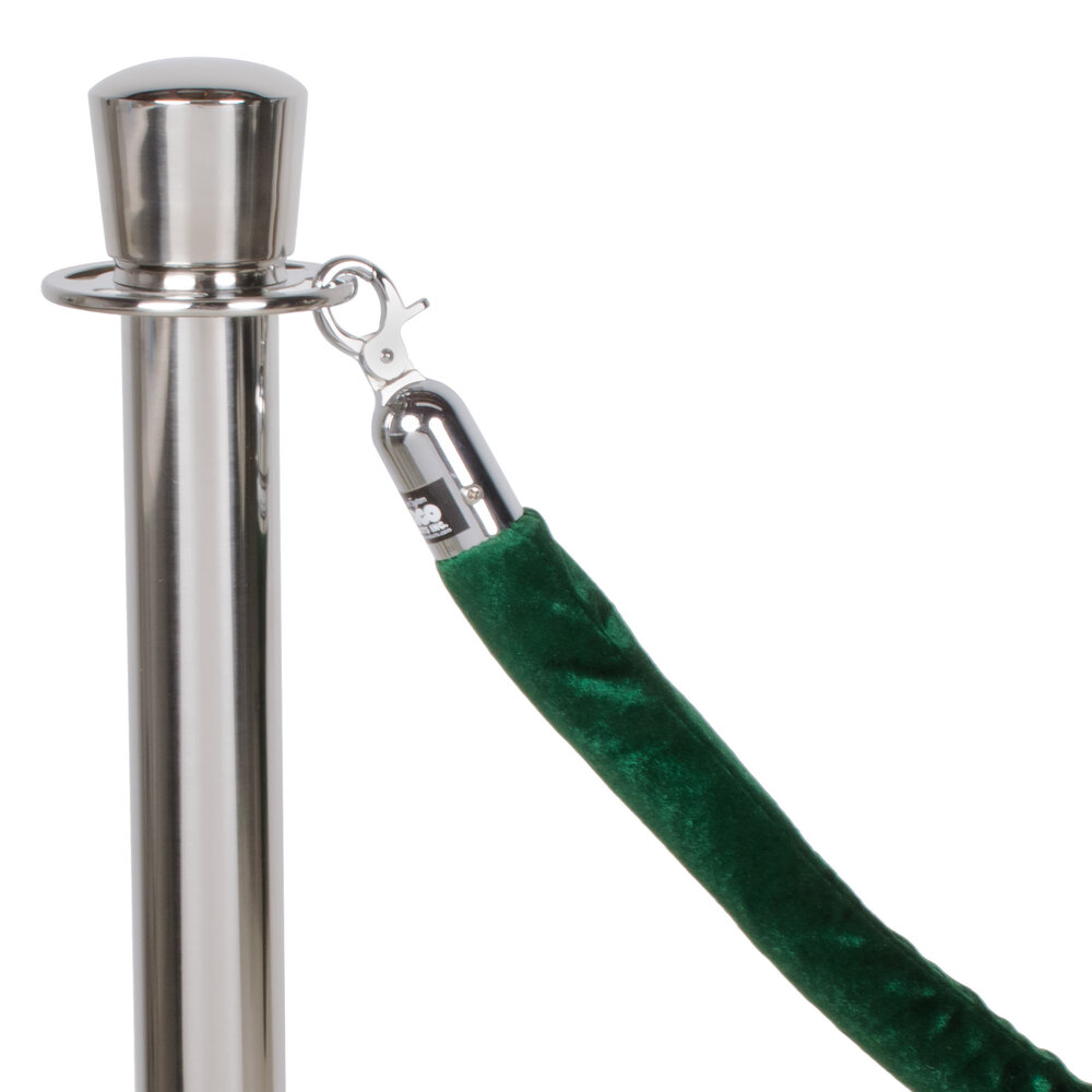 Aarco 5' Green Stanchion Rope with Chrome Ends TR-46