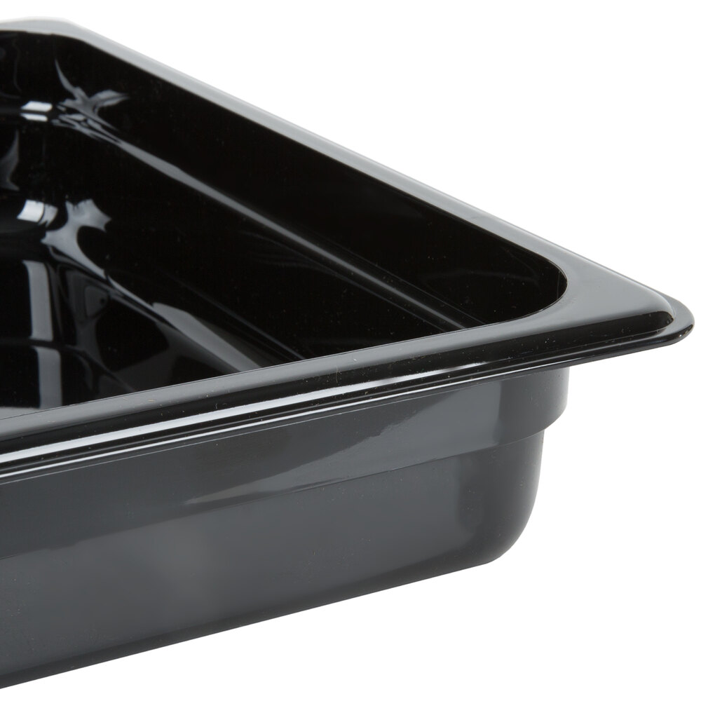 Cambro 12CW110 Camwear Full Size Black Food Pan - 2 1/2" Deep