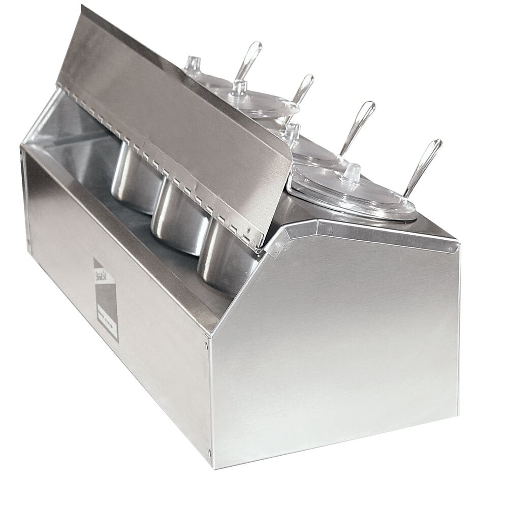 Steril-Sil CC-LTC-4SW 4-Compartment Insulated Stainless Steel Ice ...