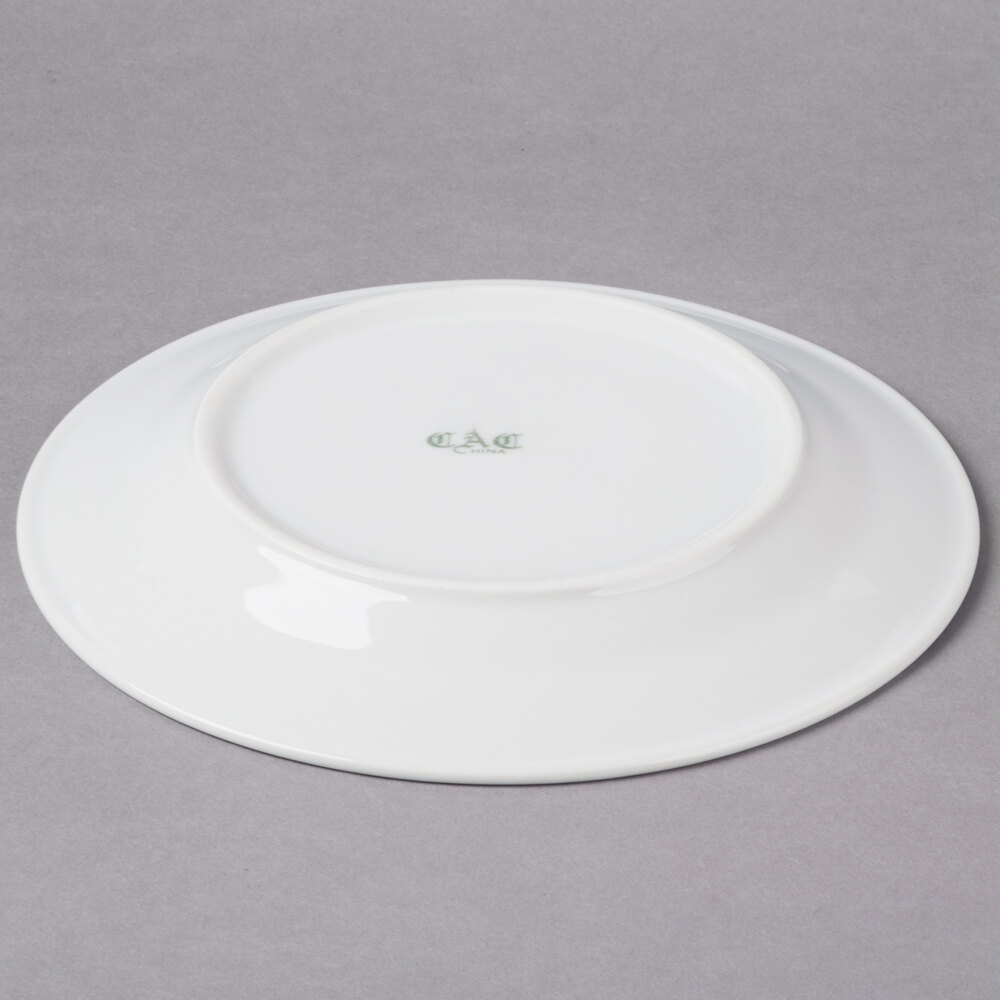 CAC HMY-7 Harmony 7 1/2" Super White Porcelain Plate - 36/Case