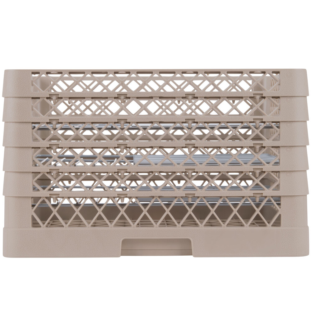 Vollrath PM2110-5 Traex® Plate Crate Beige 21 Compartment Plate Rack ...
